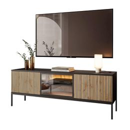 TV-ELEMENT ECLIPSE RTV154 mit Beleuchtung,Schwarz Eiche Wotan
