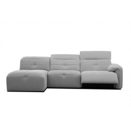 ECKSOFA TRENTO 4-Sitzer mit 1 Relaxfunktion, grau
