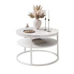COUCHTISCH CIRI SLIM mit Regal Hochglanz