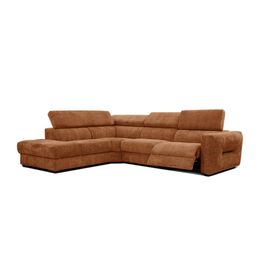 ECKSOFA CALVERA 5-Sitzer mit 1 Relaxfunktion, dunkelorange