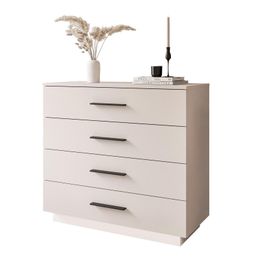 KOMMODE LINA KASCHMIR 95 cm mit LED-Beleuchtung Schwarze Griffe