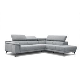 ECKSOFA FIERO 5-Sitzer, silberfarben