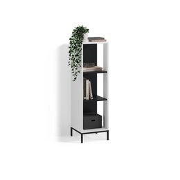 B&Uuml;CHERREGAL Aterno Wei&szlig; mit 3 F&auml;chern