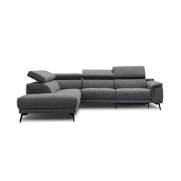ECKSOFA FIERO 5-Sitzer mit 1 Relaxfunktion, dunkelgrau
