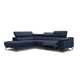 ECKSOFA FIERO 5-Sitzer mit 1 Relaxfunktion, dunkelblau
