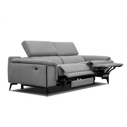 RELAXSOFA MATERA 3-Sitzer mit 2 Relaxfunktionen, grau