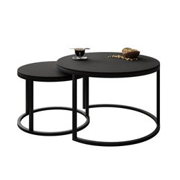COUCHTISCH CIRI SLIM 2-in-1 schwarz matt