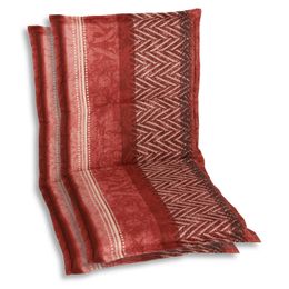Sesselauflagenset 2-Teilig Rot/Schwarz