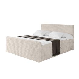 BOXBETT mit Matratze H4 und Lattenrost - TOLO-Z-v1 - 140x200 Cord - Creme