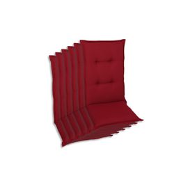 Sesselauflagenset 6-Teilig Kirschrot