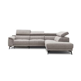 ECKSOFA FIERO 5-Sitzer mit 1 Relaxfunktion, taupe