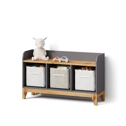 KINDERSITZBANK Mailo Grau/Artisan 107.2 x 63.8 cm XL mit 3 Schubladen