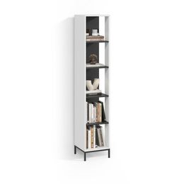 B&Uuml;CHERREGAL Aterno Wei&szlig; mit 5 F&auml;chern