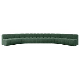 WOHNLANDSCHAFT modulares Sofa Montra-U2 - 581x174x70 cm Gr&uuml;n