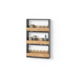 WEINGLASREGAL Regusa Goldkraft Eiche/Anthrazit 60 x 98 cm