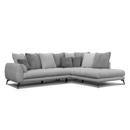 ECKSOFA CALME 5-Sitzer, hellgrau und dunkelgrau