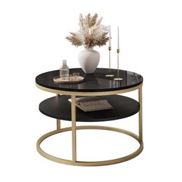 COUCHTISCH CIRI SLIM mit Regal Hochglanz