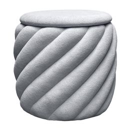 POUF NOEL gepolstert mit Stauraum grau