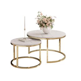 COUCHTISCH CIRI 2-in-1 LEVANTO CHROME gold