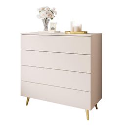 KOMMODE AURA KASCHMIR 4S mit Schubladen Goldene Beine