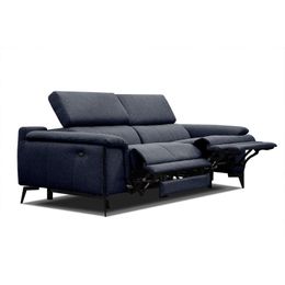 RELAXSOFA MATERA 3-Sitzer mit 2 Relaxfunktionen, dunkelblau