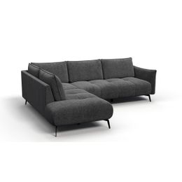 ECKSOFA AERA 5-Sitzer links, dunkelgrau