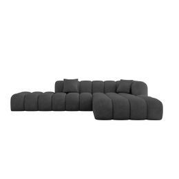 ECKSOFA Ottomane Rechts OLEA-L2 - 289x176x71 cm Anthrazit