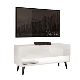 LOWBOARD TV-Schrank CALANTE 90 cm auf schr&auml;gen schwarzen Beinen