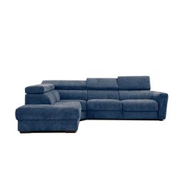 ECKSOFA CALVERA 5-Sitzer mit 1 Relaxfunktion, dunkelblau