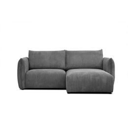 ECKSOFA TAUER 3-Sitzer, dunkelgrau
