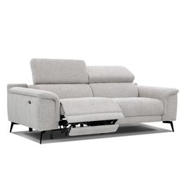RELAXSOFA FIERO 3-Sitzer mit 1 Relaxfunktion, hellgrau