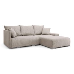ECKSOFA LAVIO L mit Schlaffunktion und Bettzeugkasten Rechte