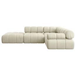 ECKSOFA modulares Sofa Felto-L1 - 285x190x70 cm Beige Velours