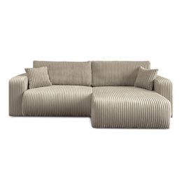 ECKSOFA MOVE mit Schlaffunktion und Bettkasten, Tilia 08