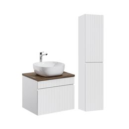 BADM&Ouml;BEL 60cm Zelie 2er-Set Wei&szlig;
