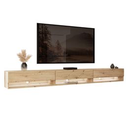 H&Auml;NGESCHRANK TV-M&ouml;bel CALANTE LOFT 270 cm mit LED-Beleuchtung