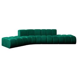 ECKSOFA modulares Sofa Solven-L1 - 380x174x70 cm Gr&uuml;n