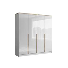 KLEIDERSCHRANK AURORA 4D mit goldenen Griffen