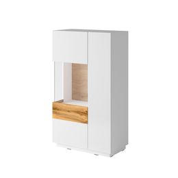 GESCHIRRSCHRANK Andrea Wei&szlig; und Holz