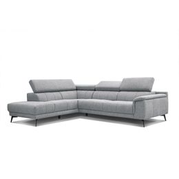 ECKSOFA FIERO 5-Sitzer, silberfarben