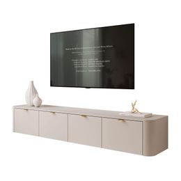 TV-H&Auml;NGESCHRANK CELESTE mit LED-Beleuchtung, Golden Griffe