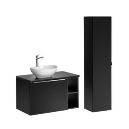 BADM&Ouml;BEL 80cm &Eacute;ros 2er-Set Schwarz
