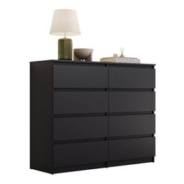 SIDEBOARD HANA M8 mit Schubladen Schwarz matt