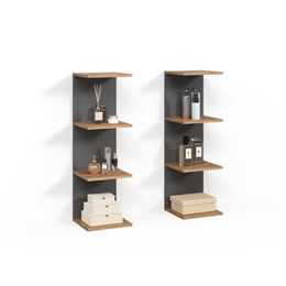 WANDREGAL Vesuvio Anthrazit 30 x 95 cm 2er Set