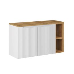WASCHTISCHUNTERSCHRANK 100.4cm Riva Wei&szlig; und Holz