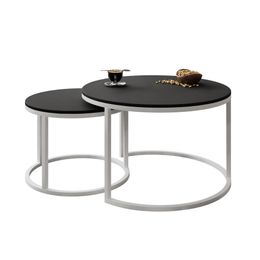 COUCHTISCH CIRI SLIM 2-in-1 schwarz matt