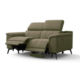 RELAXSOFA FIERO 2-Sitzer mit 2 Relaxfunktionen, olivgr&uuml;n