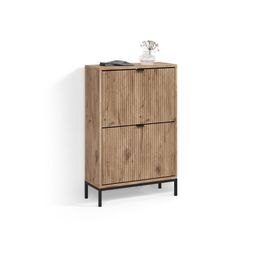 SCHUHKIPPER Aterno Viking Oak 60 x 92 cm mit 2 Klappschubladen