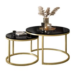 COUCHTISCH 2-in-1 CIRI matt gold