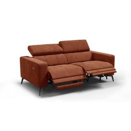 RELAXSOFA MORELLO 3-Sitzer, rostrot, 2 x Relax Zero Gravity
